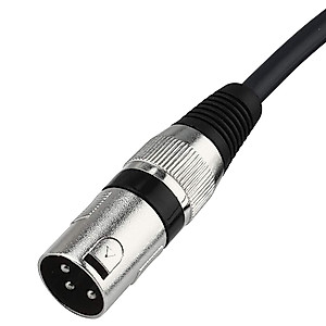 Disino Unbalanced 6.35mm(1/4 inch) TS Mono to XLR Male Cable Gold Plated Quarter inch to Male XLR Microphone Cable Interconnect Cable - 3 Feet/1 Meter