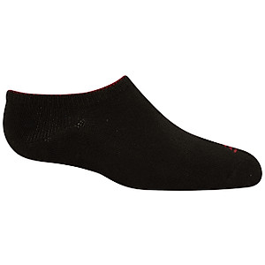 New Balance Boys' No Show Invisible Liner Socks (8 Pack), Size Medium, Black