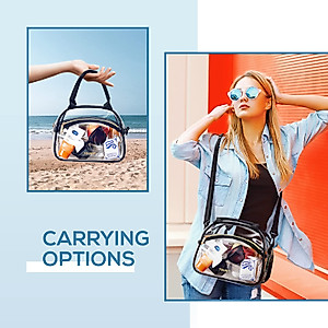 TOURIT Stadium Approved Clear Lunch Bag Transparent Bag with Adjustable Strap Clear Lunch Box for Women Men Work, School