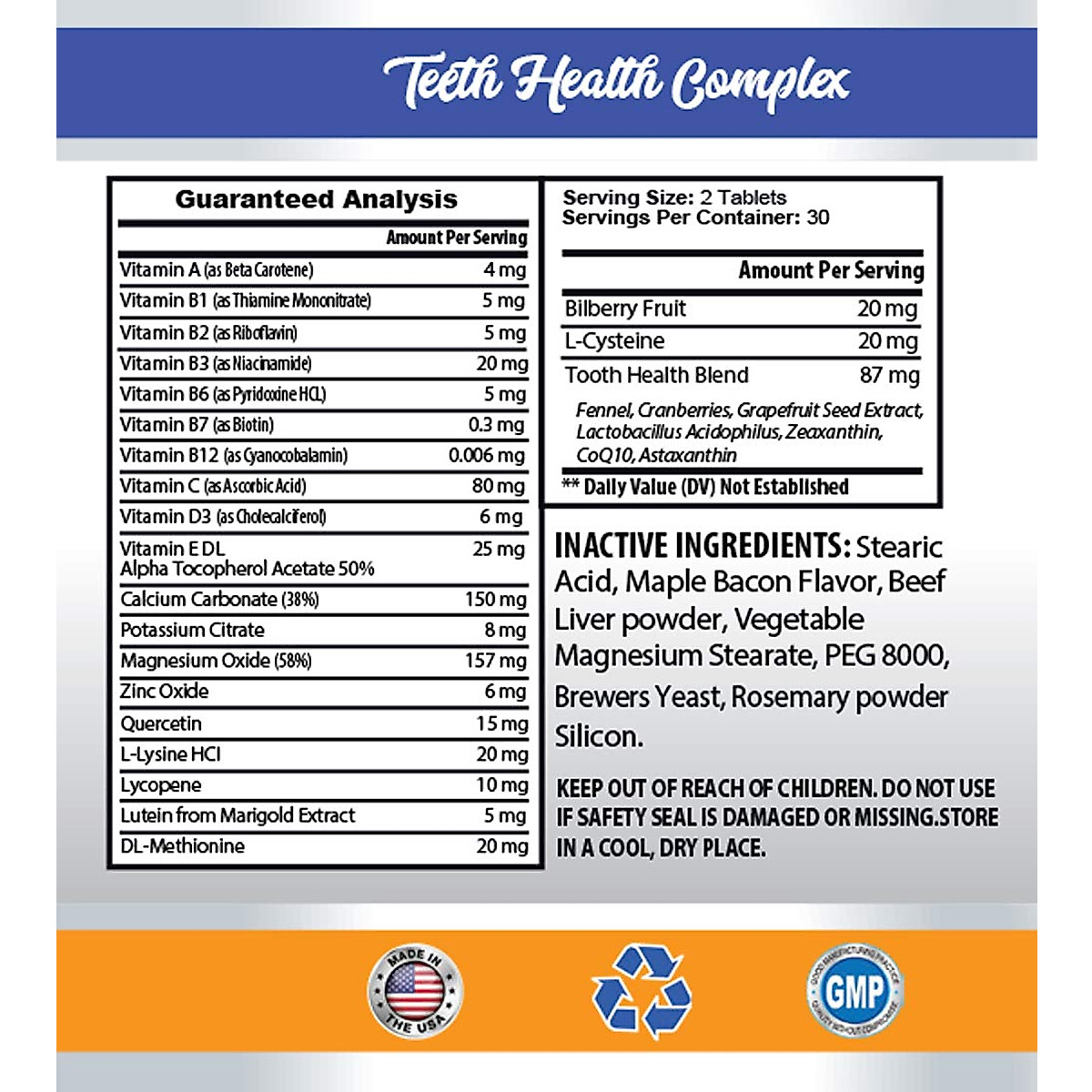 cat Teeth Cleaning Treats - Pets Teeth Health Complex - for Dogs and Cats - Support Oral Care - cat Vitamins Senior - 2 Bottles (120 Tablets)