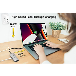 EZQuest USB C Hub Docking Station 10 in 1 with 4K HDMI 60Hz, 1 Gbs Ethernet, 2 USB C Gen 2 10Gbs Ports, 1 USB C PD 3.0 Port, 2 USB A 3.0 Ports, Audio Port, SD/Micro SD, Compatible with USB-C Computers
