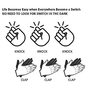 3 Claps Light Control Bulb for Bedroom Table Lamp Upgrade, Sound Activated ON/Off Solution, Clap Detection, Smart Home, As Seen On TV, Soft White, 8-Watt