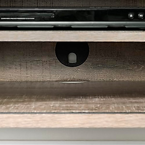 South Shore Munich 68" Wall Mounted Media Console-Weathered Oak