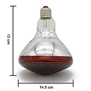 Fengrun Infrared Heat Lamp Waterproof Anti-Explosion Light Bulb for Piglet Chicken Duck Birds(150w,120v)
