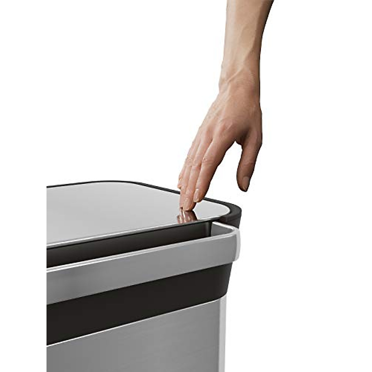 Joseph Joseph 30030 Intelligent Waste Titan Trash Can Compactor, 8 gallon / 30 liter, Stainless Steel