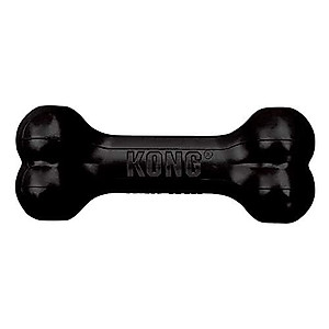 KONG Extreme Goodie Bone - Dental Dog Toy for Teeth & Gum Health - Enrichment Dog Chew Toy for Aggressive Chewers - Rubber Dog Bone for Power Chewers - Dispensing Dog Treat Toy - Black - Large Dogs