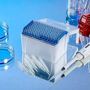 Pipette Tips Universal Non-Filter Pipettor Tips 1000ul with Box DNase/RNase Free 96 Tips/Rack Pk x 10 Racks (960 Tips)