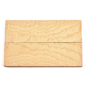 Canadian Curly Maple Wood Knife Handle BLOCK (Each Piece is Unique) 5" x 1-1/2" x 1-1/2"