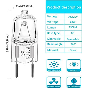 LSE Lighting Xenon 20-Watt, 120-Volt G8 Base, 3 Pack