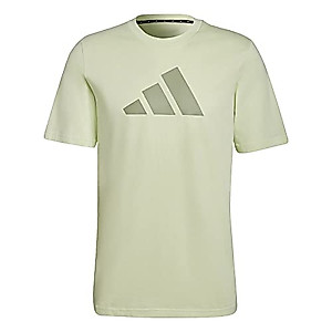 adidas Men's Future Icon Three Bar Tee, Almost Lime, Medium