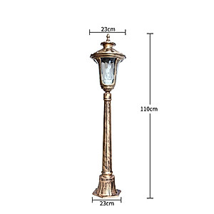 Enlylyog Fashion Simple Retro Home Garden Villa Lamp Outdoor Courtyard Lamp Commercial Hotel Garden Outdoor Lawn Lamp Pedestrian Street Column Head Lamp