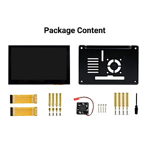 Waveshare 4.3inch Capacitive Touch Display Compatible with Raspberry Pi 4B Comes with Protection Case 800×480 Resolution IPS Wide Angle MIPI DSI Interface