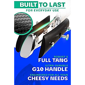 Dalstrong Charcuterie & Cheese Knife Set - 4-Piece - Gladiator Series Elite - Mini Cleaver, Serrated, Round-Tip, Forked Cheese Knives, G10 Garolite Handle, Sheath, NSF Certified