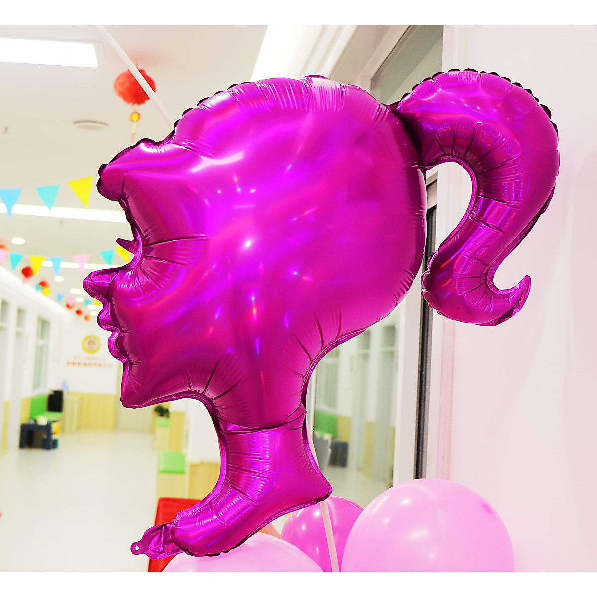 Pink Girl Balloons for Birthday Party Decoration Girl Theme Pink Dreamnhouse Pink Fuchsia Latex Balloons High-heeled Balloon Exploding Star Balloon Balloons (Balloons Suit)