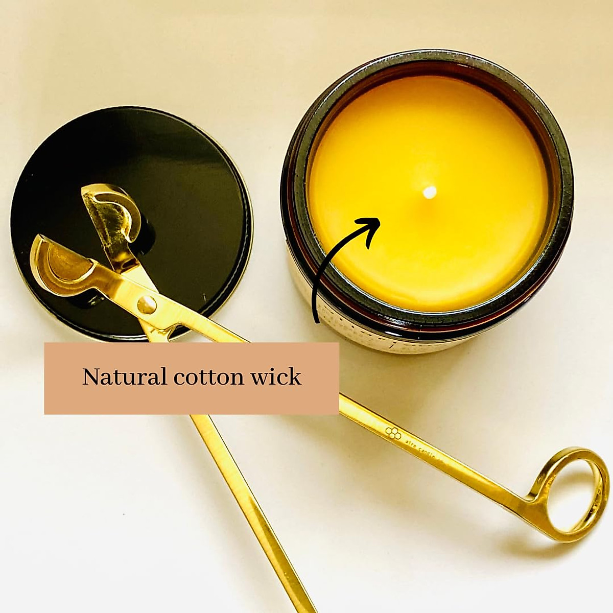 Vanilla Sage Beeswax Candle - 100% Pure Beeswax Candle - 2 Ingredients Only: 100% Pure High Quality USA Beeswax + 100% Pure Essential Oils - Made in USA - 8oz - Burns Clean, Non Toxic (8 oz)