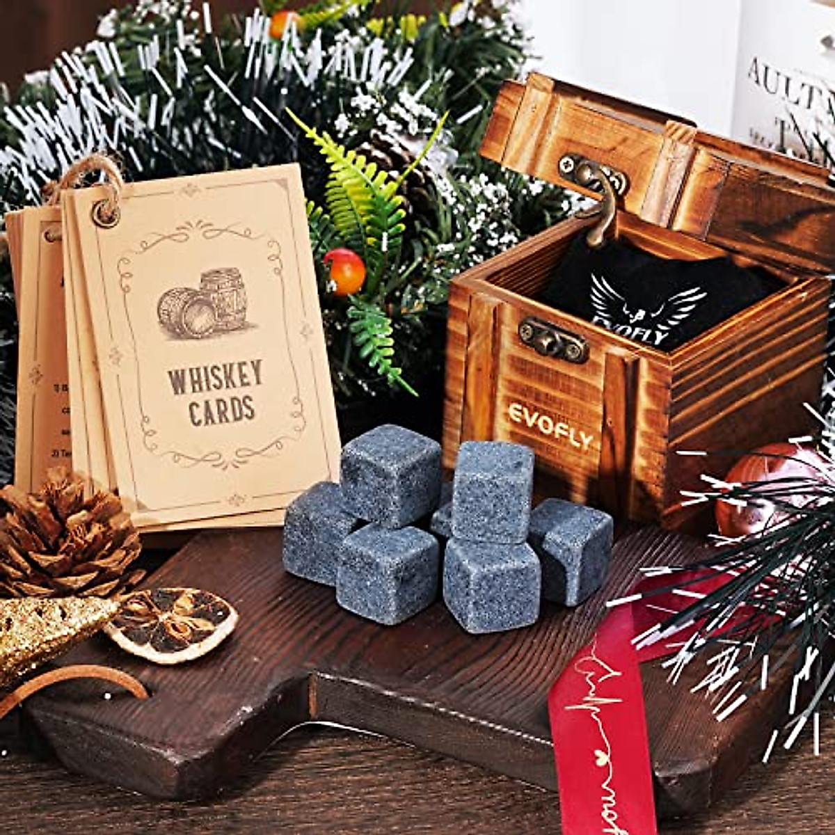 Two-in-one Gift Whiskey Decanter Set And Whiskey Stones Set, Christmas Stocking Stuffers, Unique Gifts for Men Husaband, Anniversary Birthday Gift Ideas for Him