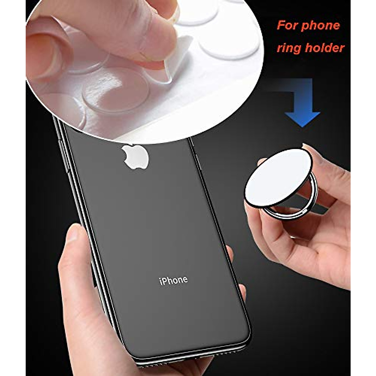 BUSOHA Clear Removable Sticky Adhesive Putty, Reusable Transparent Double-Sided Round Nano Gel Mat for Wall, Metal, Glass, Ceramic, Wood - 350 PCS