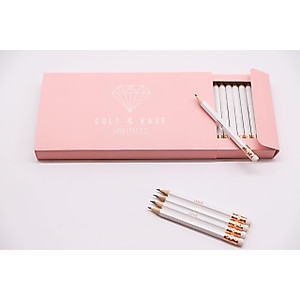 50 Pack Bridal Shower Pencils for Bridal Shower Games 50 Guests Perfect Mini Pencils Wedding Pens for all Wedding Shower Games Baby Shower Pencils or Golf Pencils with Erasers | Bridal Shower Pens