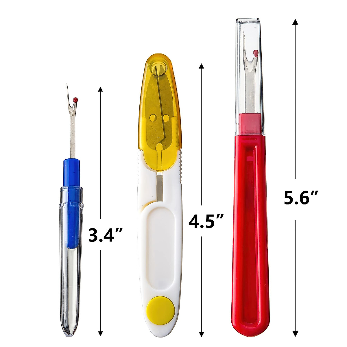 Ortarco Seam Ripper and Thread Remover Kit for Sewing 2 Big 2 Small Stitch Ripper Tool and 1 Thread Snips