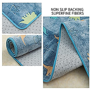 QH Seamless Dinosaur Pattern Glow in The Dark Area Rug Area Rug for Living Room Bedroom Playing Room Size 5'x6'