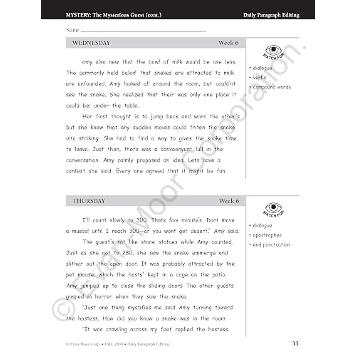 Daily Paragraph Editing, Grade 8 Teacher Edition