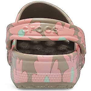 Crocs Unisex Classic Seasonal Print Clogs, Mushroom/Multi Flower, Numeric_9 US Men