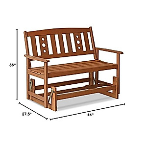 FURINNO FG17485 Tioman Outdoor Hardwood New Mexico Glider