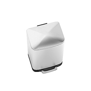 Innovaze 3.2 Gal./12 Liter Rectangular Stainless Steel Step-on Trash Can for Bathroom and Office