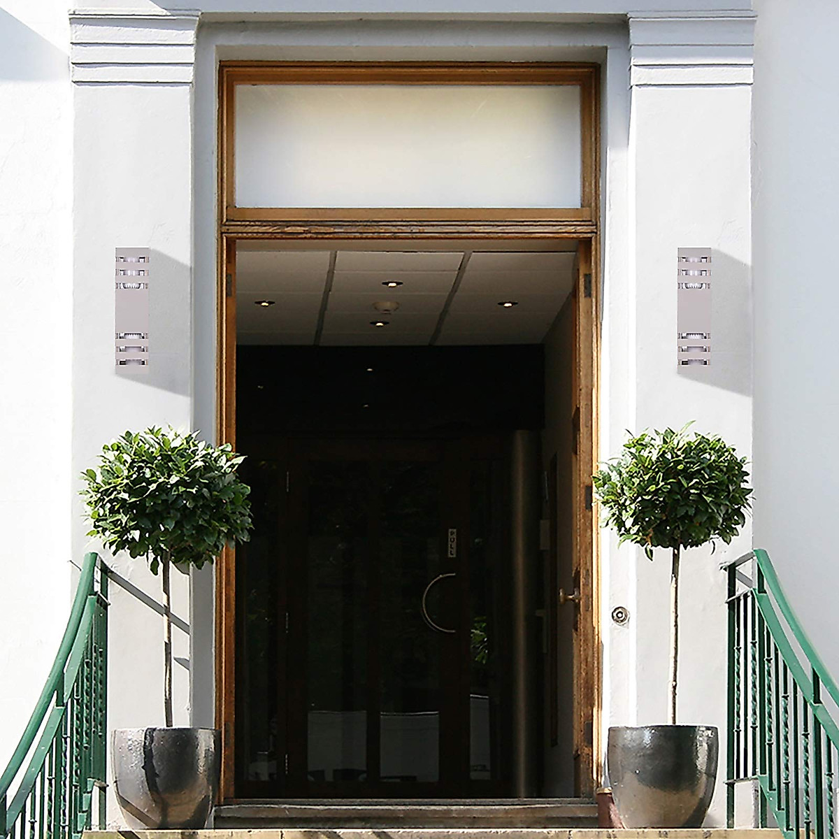 AOZBZ Modern Outdoor Wall Light, Waterproof Wall Mount Light Fixtures, Up Down Dual Head Lighting Source, Porch lights for Courtyard Garden Corridor (2 pack)