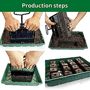 Soil Blocker Maker 2 inch Seed Block Maker with Comfort-Grip Handle for Seed Stater Tray,Most Popular Soil Blocking Tool,