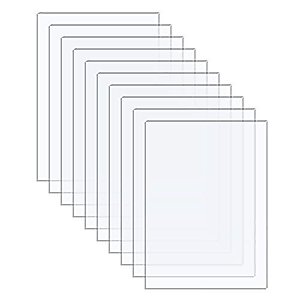 Langaelex 10 Pieces 5’’ x 7’’ x 0.043’’ (Actual Thickness 1.0mm -1.2mm) Acrylic Sheets Clear Extruded Plexiglass for Picture Frame Glass Replacement, Projects Display, Painting (5 inch x 7 inch)