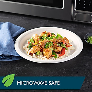 Hefty ECOSAVE Compostable Paper Plates, 10-1/8 Inch, 45 Count