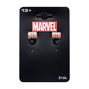 Marvel Comics Guardians of Galaxy Women's Stainless Steel Awesome Mix Vol. 2 Tape Stud Earrings, Silver, One Size (GOTGTAPENER01)