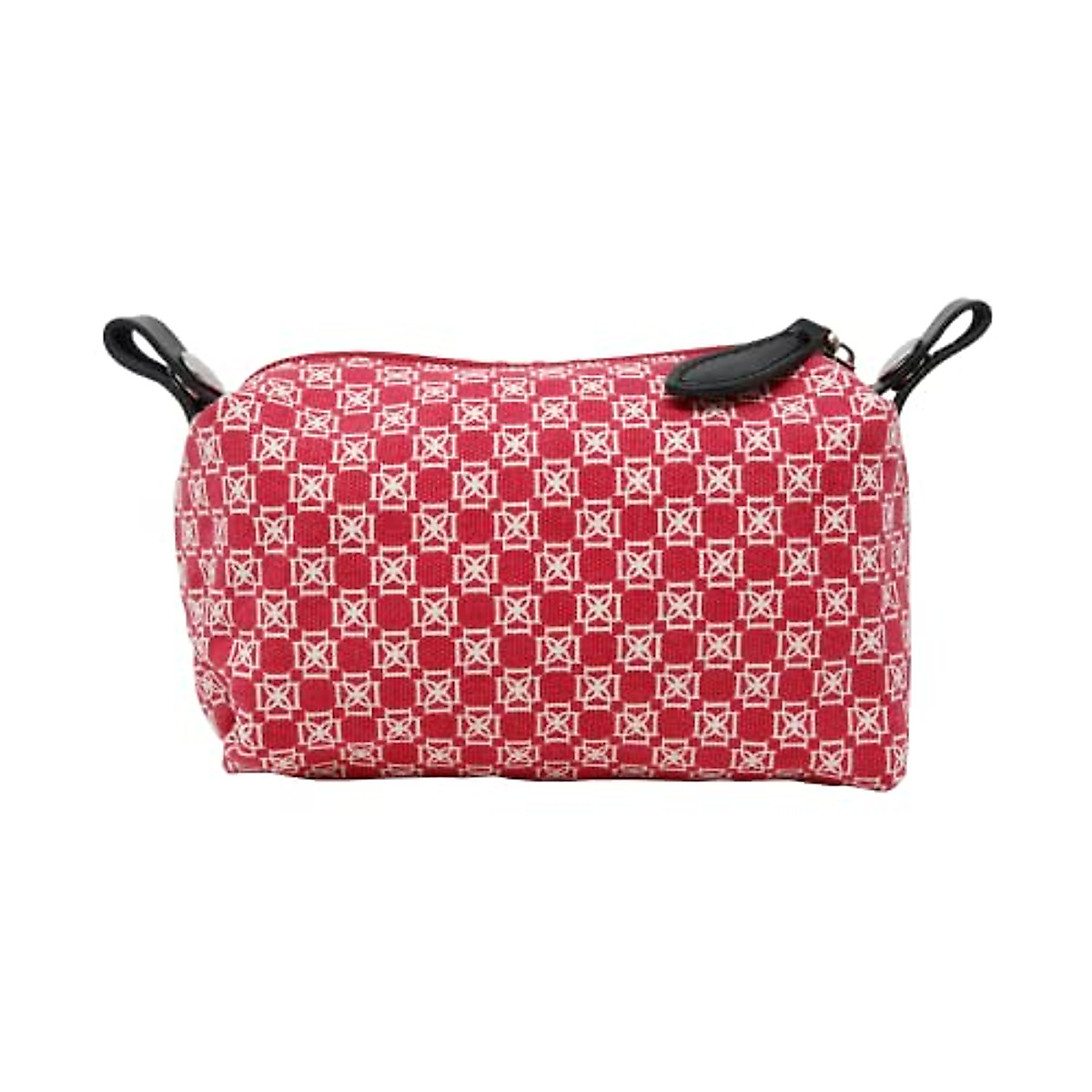 Dominie Liner for Clear Handbag Small Clutch Removable/Interchangeable Liner - Red Canvas Liner, Black Tabs (Black Clutch Sold Separately)