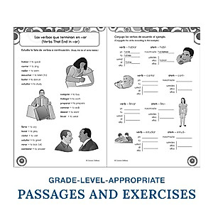 Carson Dellosa Skill Builders Level 2 Spanish Workbook for Kids Grades 6-8, Spanish Vocabulary Builder for Kids Ages 11-14, 6th– 8th Grade Spanish Workbook, Learn Spanish Parts of Speech, Time & More
