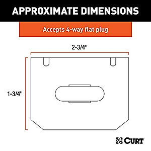 CURT 58345 Vehicle-Side 4-Pin Flat Trailer Wiring Harness