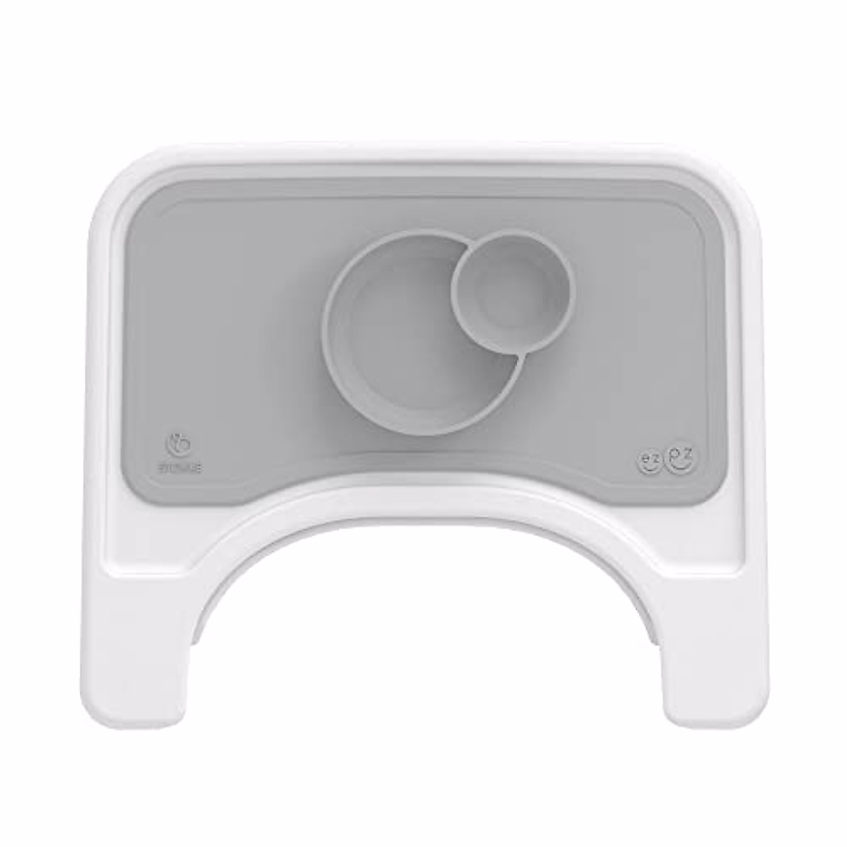 ezpz by Stokke Placemat for Steps Tray, Grey - Perfectly Fits Stokke Steps High Chair Tray - Helps Prevent Messy Mealtimes - Durable, Convenient, Dishwasher & Microwave Safe - 100% Silicone