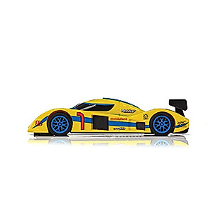 Scalextric LMP & GT Endurance LMP vs GT Oval Slot Car Analog 1:32 Race Track Set C1399T, Yellow/Red & White