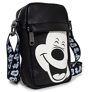 Buckle Down Disney Bag, Crossbody, Mickey Mouse Smiling, Vegan Leather