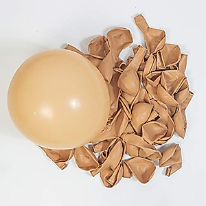 Macaroon Coffee color scheme Balloon Garland Arch Kit134pcs,Coffee Gray Balloons and Metallic Gold Balloons backdrop.Perfect for Birthday party Wedding Ceremony Baby Shower Graduation Engagement