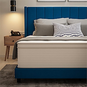 Flash Furniture Vista Hospitality Grade Commercial Mattress in a Box 14 Inch, Premium Memory Foam Hybrid Pocket Spring Mattress, Reinforced Edge Support, Full, White