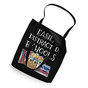 Crochet Funny Gifts Easily Distracted By Hooks Books Lovers Tote Bag