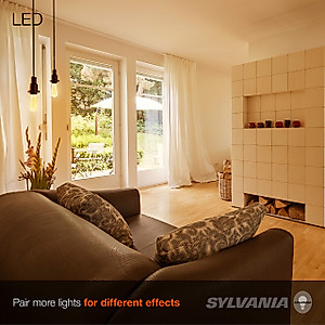 SYLVANIA LED Vintage ST19 60W Equivalent, Efficient 7 W, E26 Medium Base, Dimmable 2175K Amber Glow Light Bulb, 1 pack