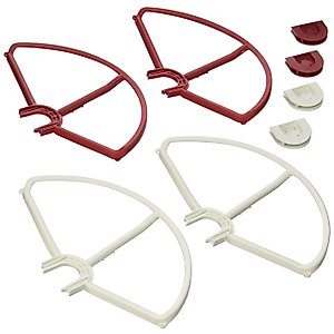 SummitLink Snap On/off Prop Guards 2X Red 2X White for DJI Phantom 1 2 3 Quick Connect Tool Free Also Fit on Phantom 3 Standard