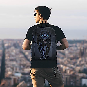 Backpack Travel Rucksack, Roaring Black Panther Lightweight School Bag for Students Teens Girls Boys