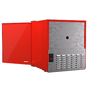Husky Countertop Mini Fridge 1.5 Cu.ft./43L with Reversible Doors, Compact Refrigerator for Home and Office, Energy Star College Dorm Refrigerator, Small Refrigerator with Solid Door (Red)
