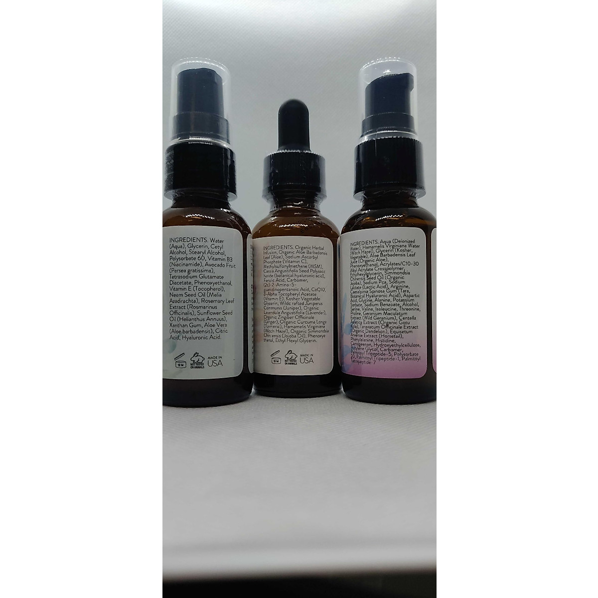 Natural Firm & Glow Skincare Set of 3 Serums – Skin Care Products With 20% Vitamin C Serum, Peptide Complex Serum, Niacinamide Vitamin B3 Serum - Peptides Serum for Face - Face Serum by Eva Naturals