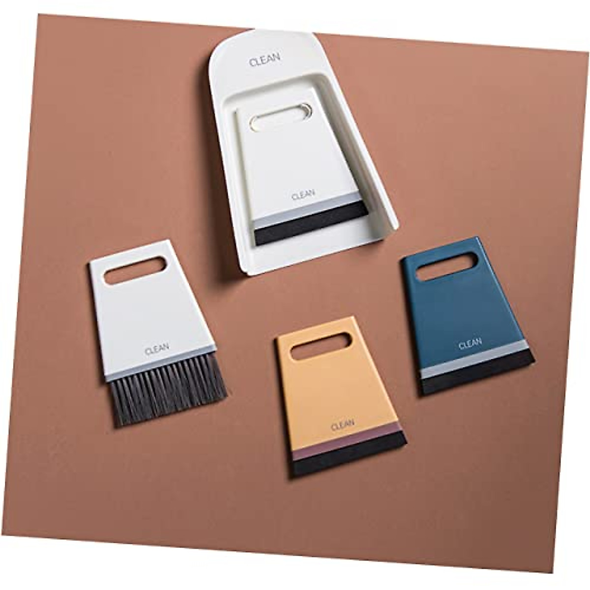 COLLBATH 1 Set Cage Cleaner Small Dustpan Brush Soft Bristle Broom Mini Broom Dustpan Desk Cleaning Dustpan Cleaning Supplies Cleaning Brushes Cleaning Tools Desktop Cleaner Dustpan Yellow