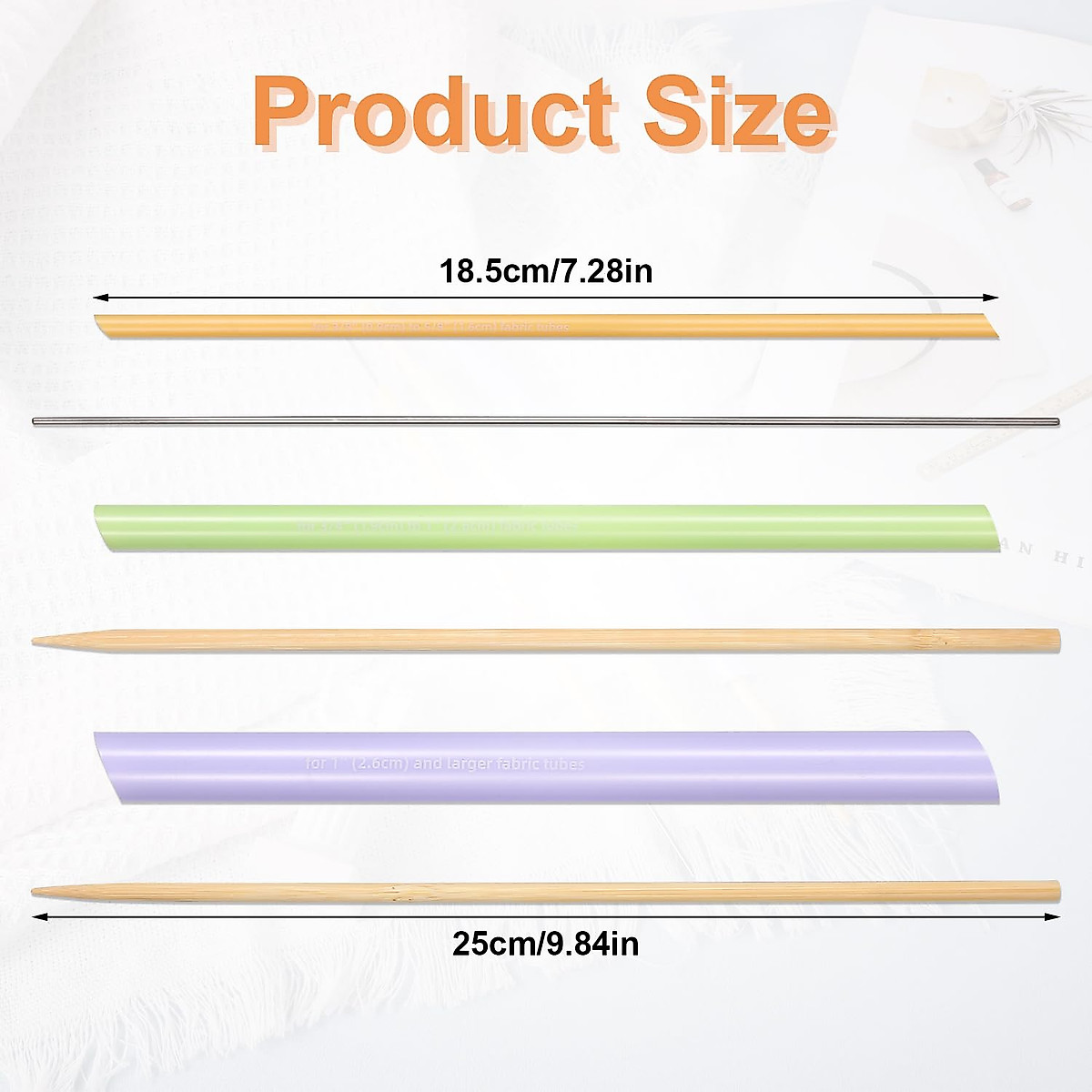 3pcs Quick Turn Fabric Set, Tube Turners for Sewing Threading Fabric Tube Turners Multifunctional Fast Turning Tool for Sewing Knitting DIY Crafts, 3 Sizes