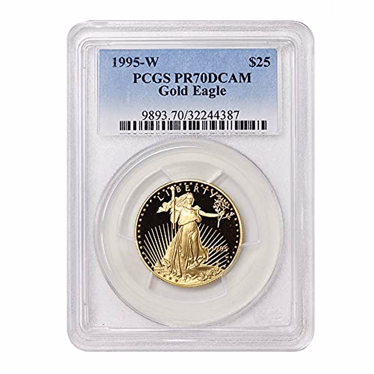 1995 W 1/2 oz Proof Gold American Eagle Coin PR-70 Deep Cameo $25 PR70DCAM PCGS
